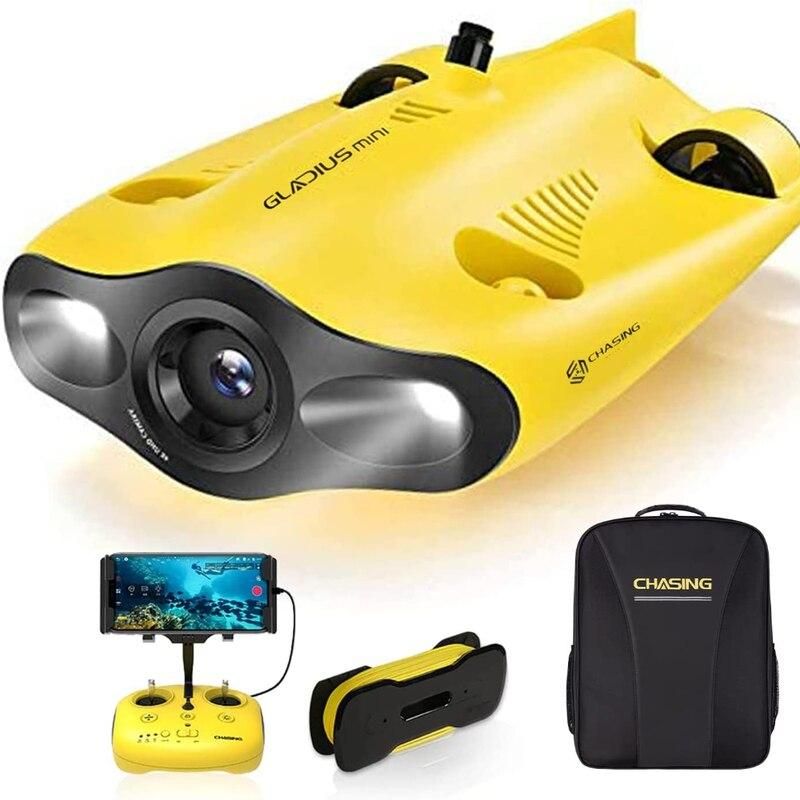 5-Thruster Mini Underwater Drone with 4K HD Camera and 100m Tether - GO OMG